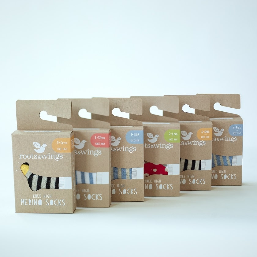 our packaging - Roots & Wings Merino from New Zealand